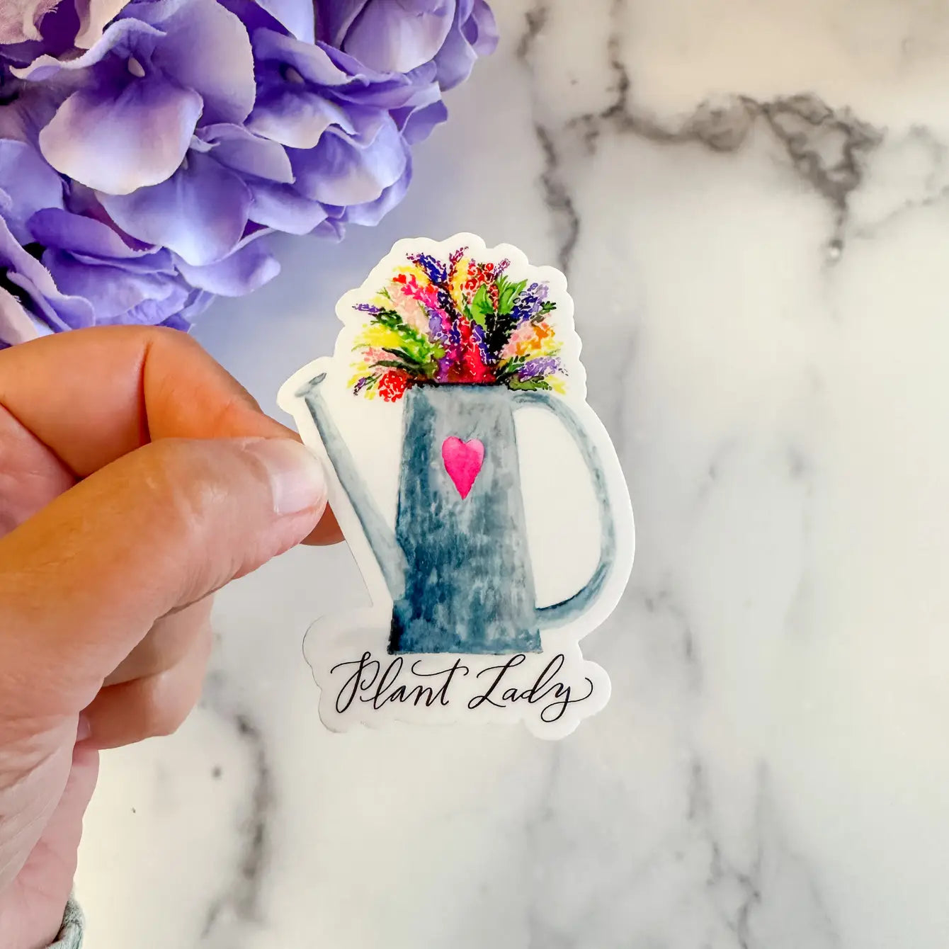 Plant Lady Watering Can Floral Sticker Decal – Wildflower Paper Company