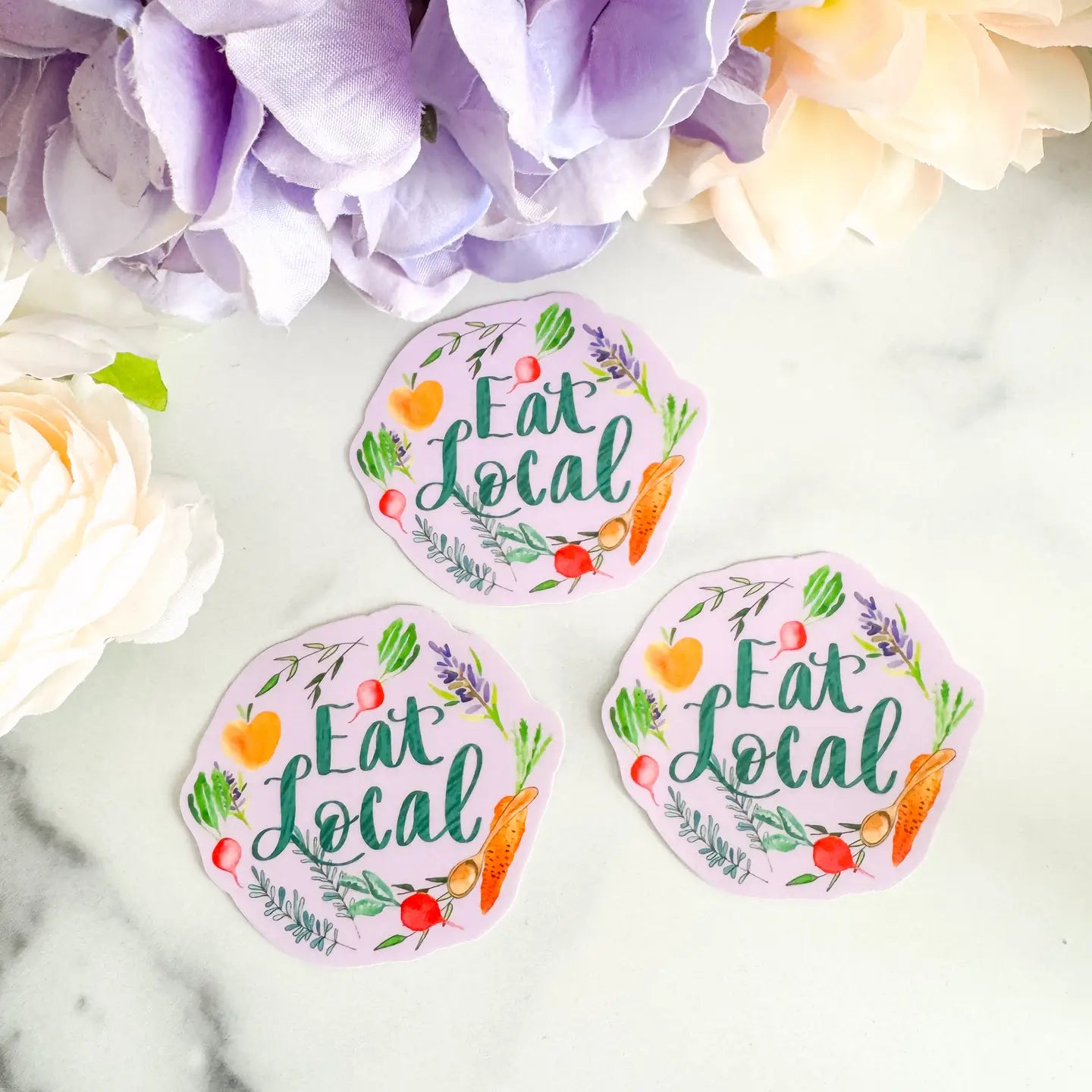 Eat Local Fruits And Veggies Sticker Decal – Wildflower Paper Company