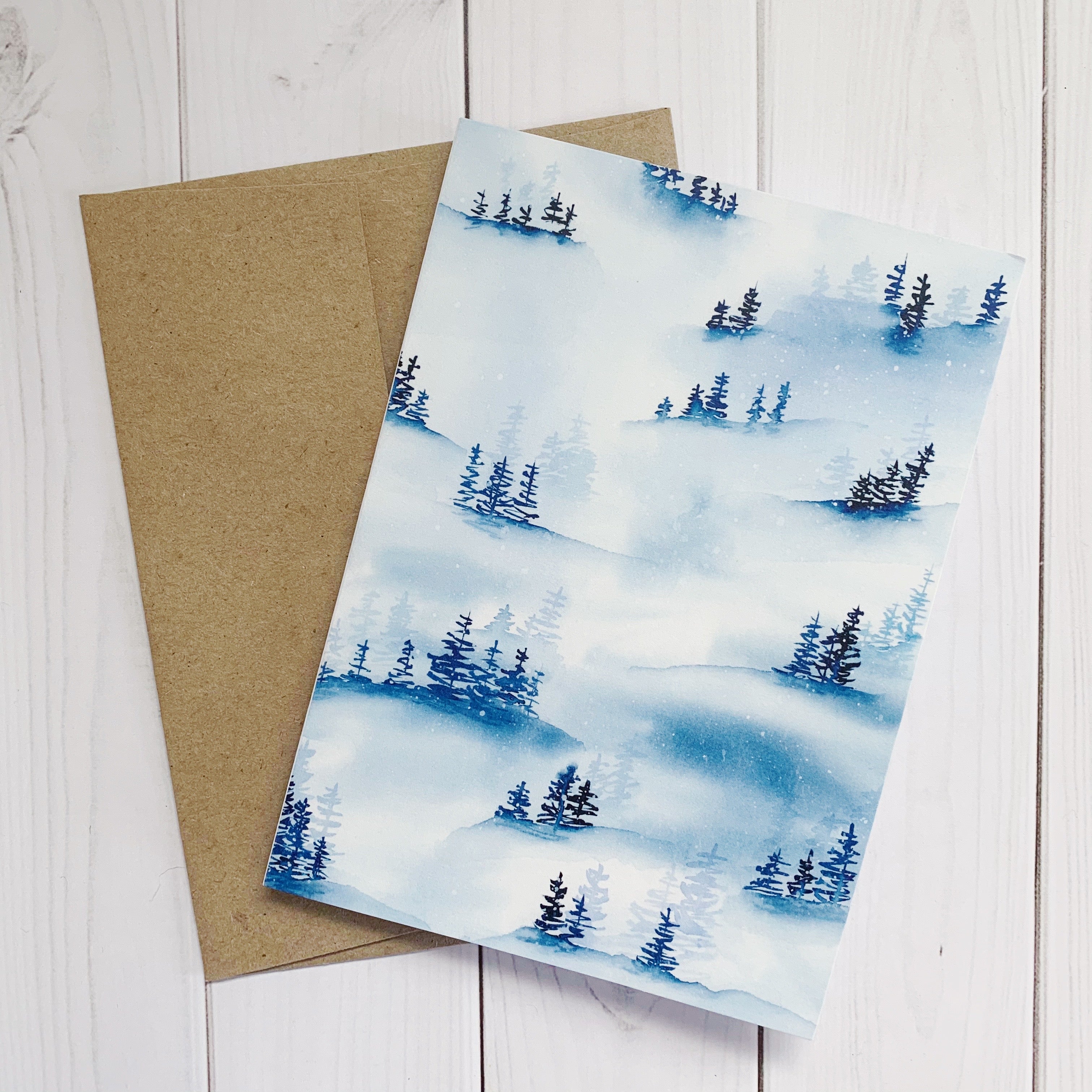 Notecard - Blue Forest – Wildflower Paper Company
