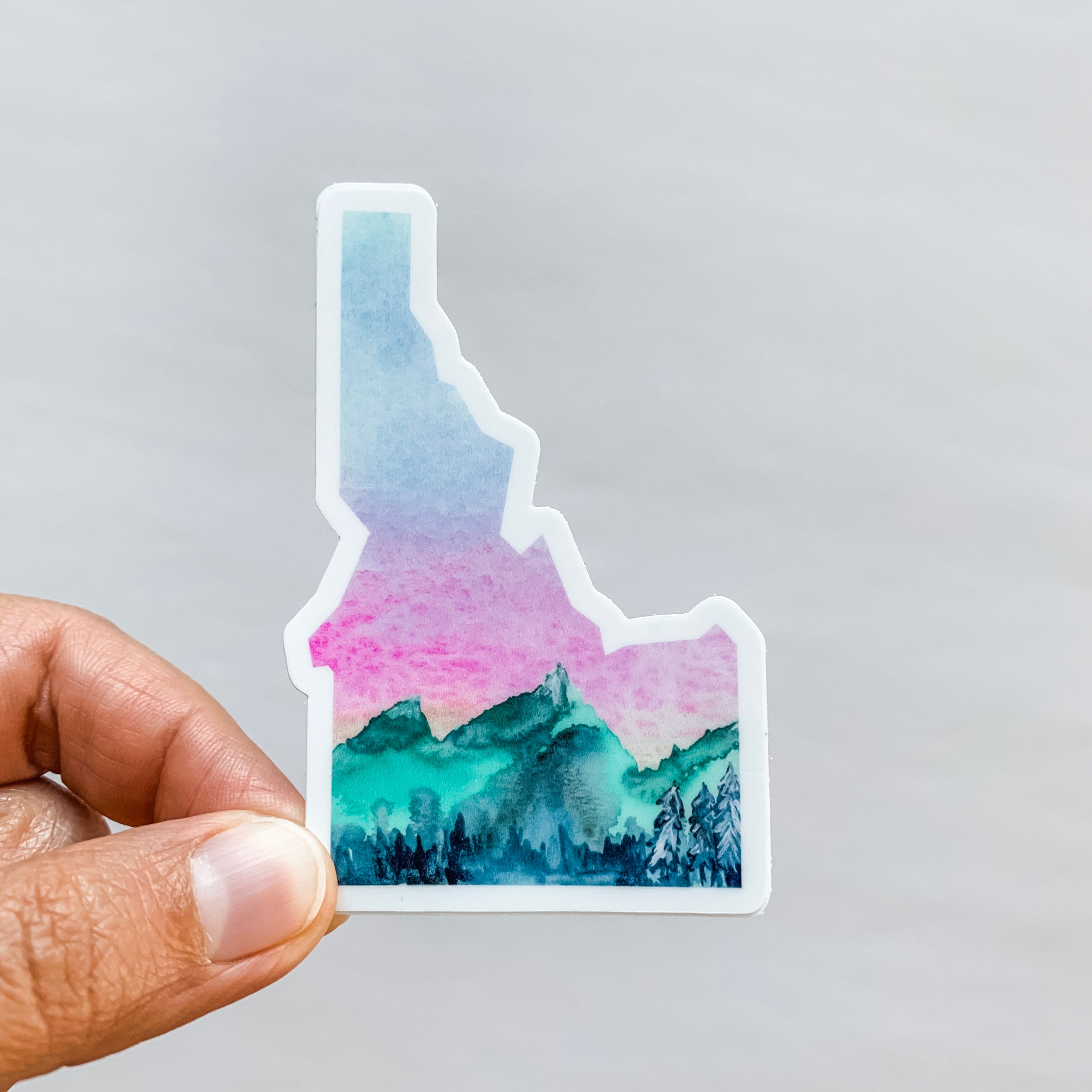 Idaho State Mountains Sticker Decal – Wildflower Paper Company
