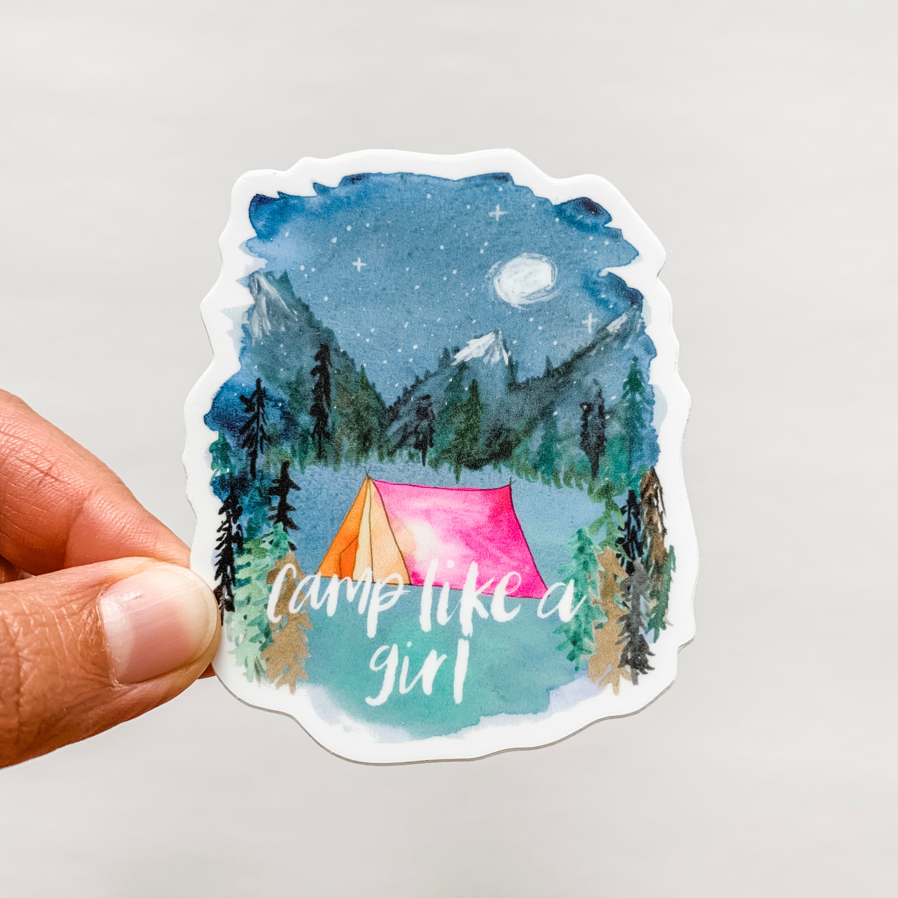 Camp Like A Girl Sticker Decal – Wildflower Paper Company