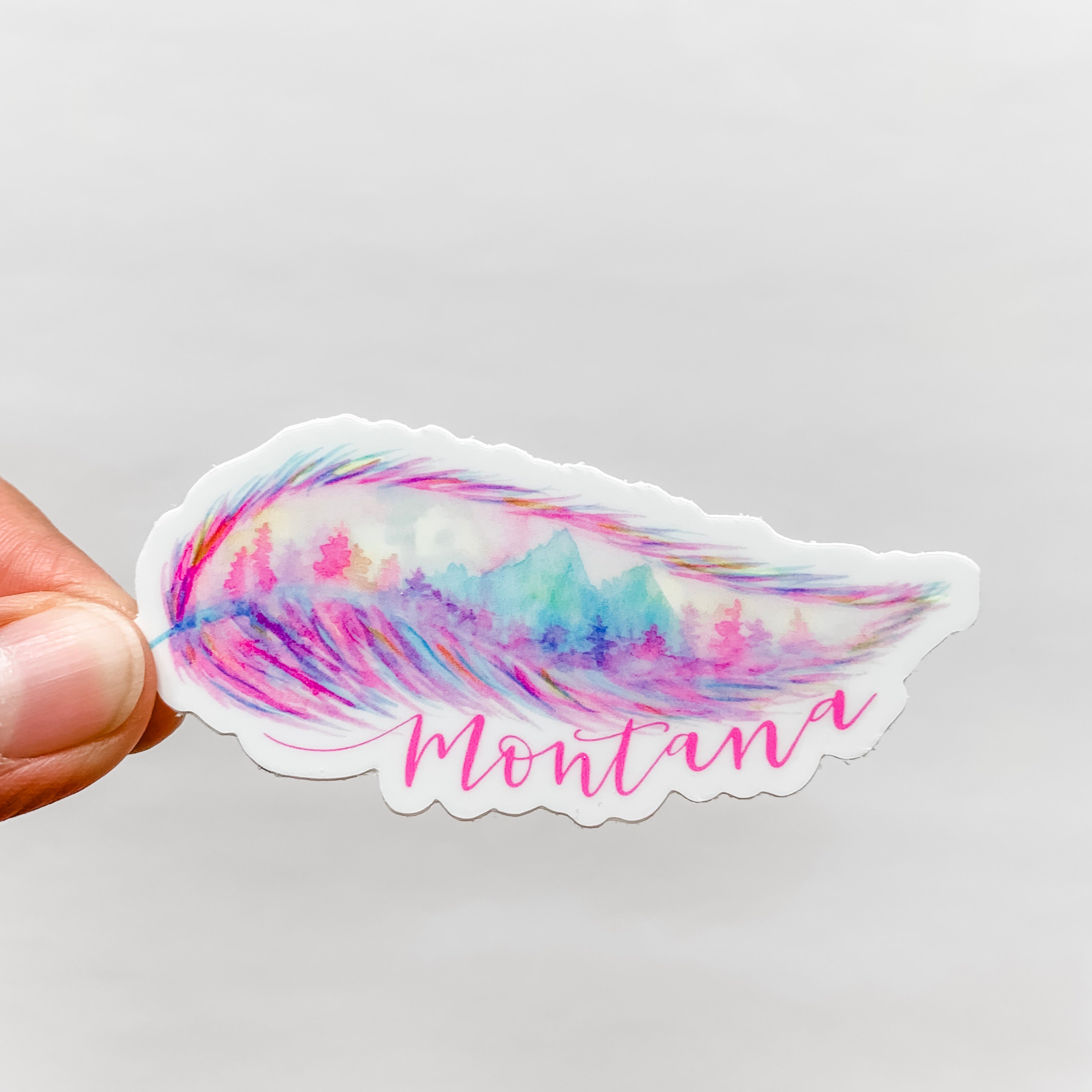 Montana State Feather Sticker Decal – Wildflower Paper Company