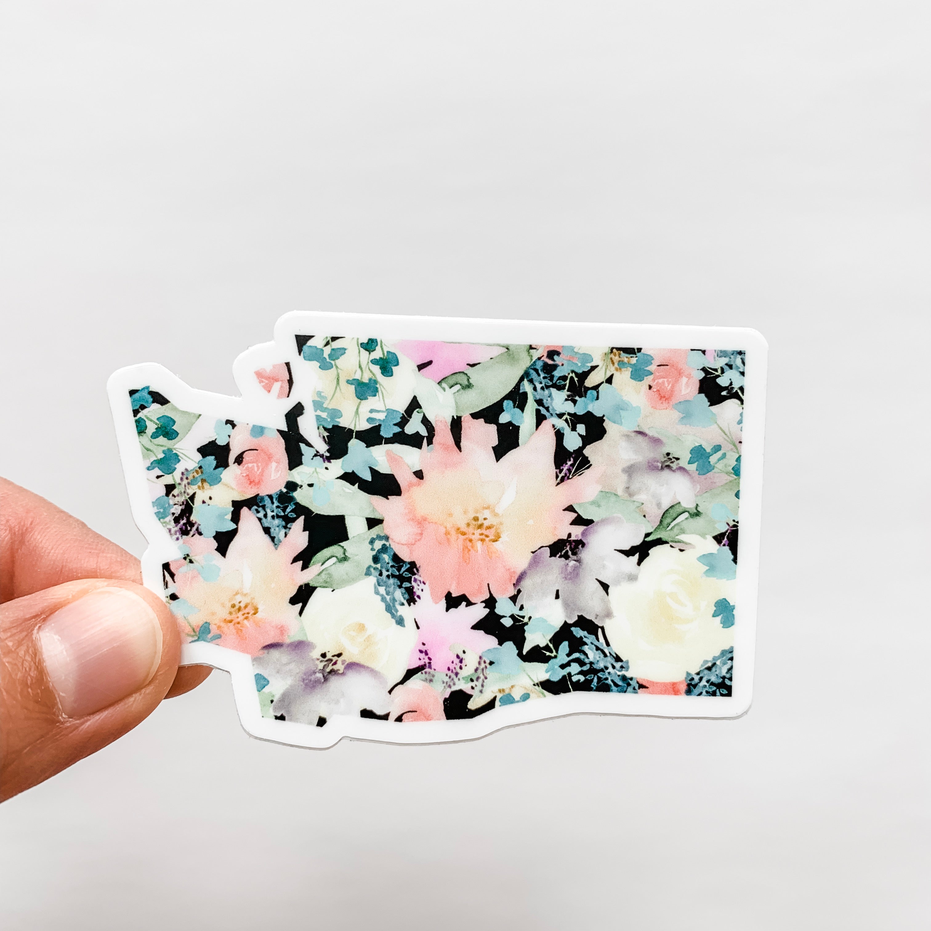 Washington State Floral Black Sticker Decal – Wildflower Paper Company