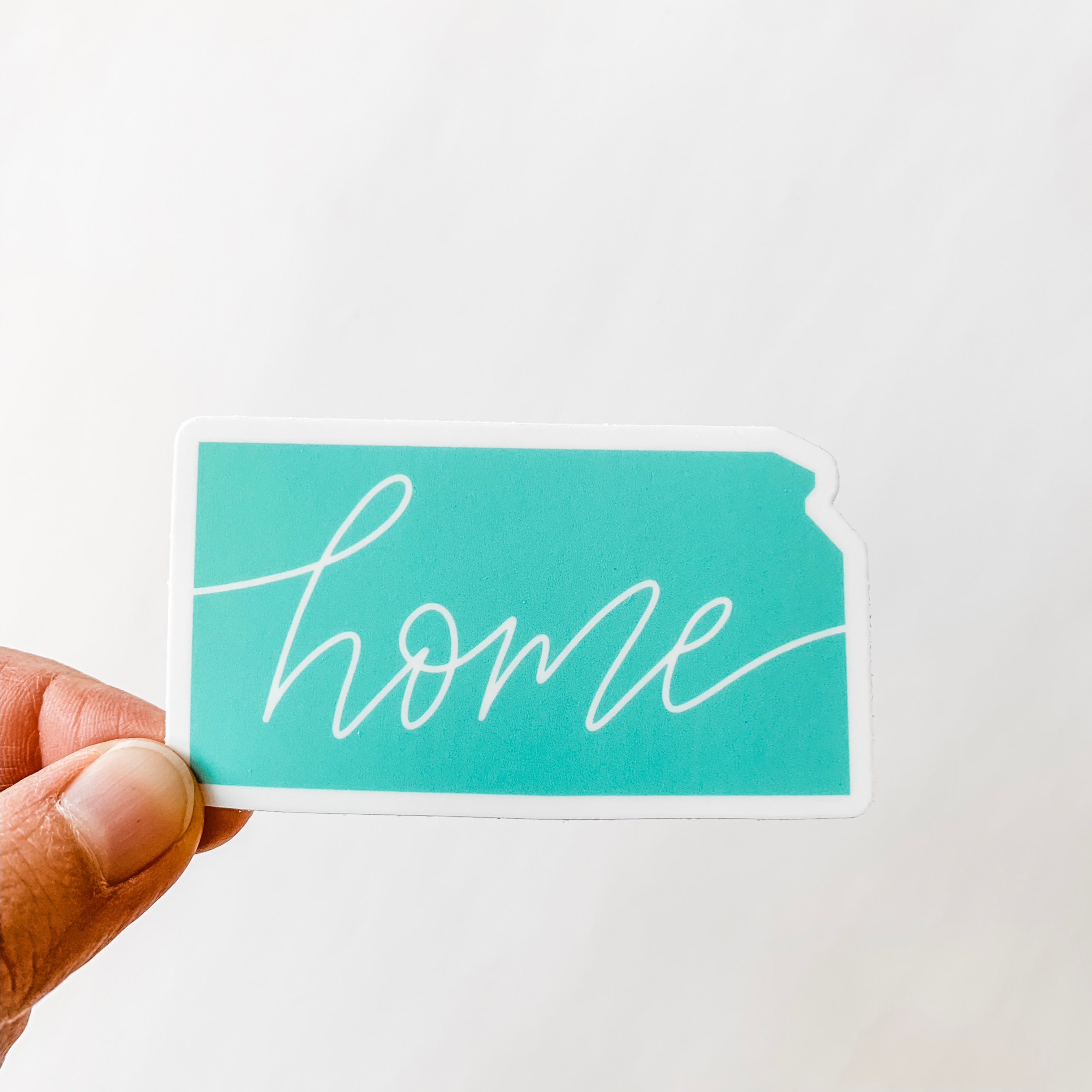 Kansas State Home Mint Green Sticker Decal – Wildflower Paper Company