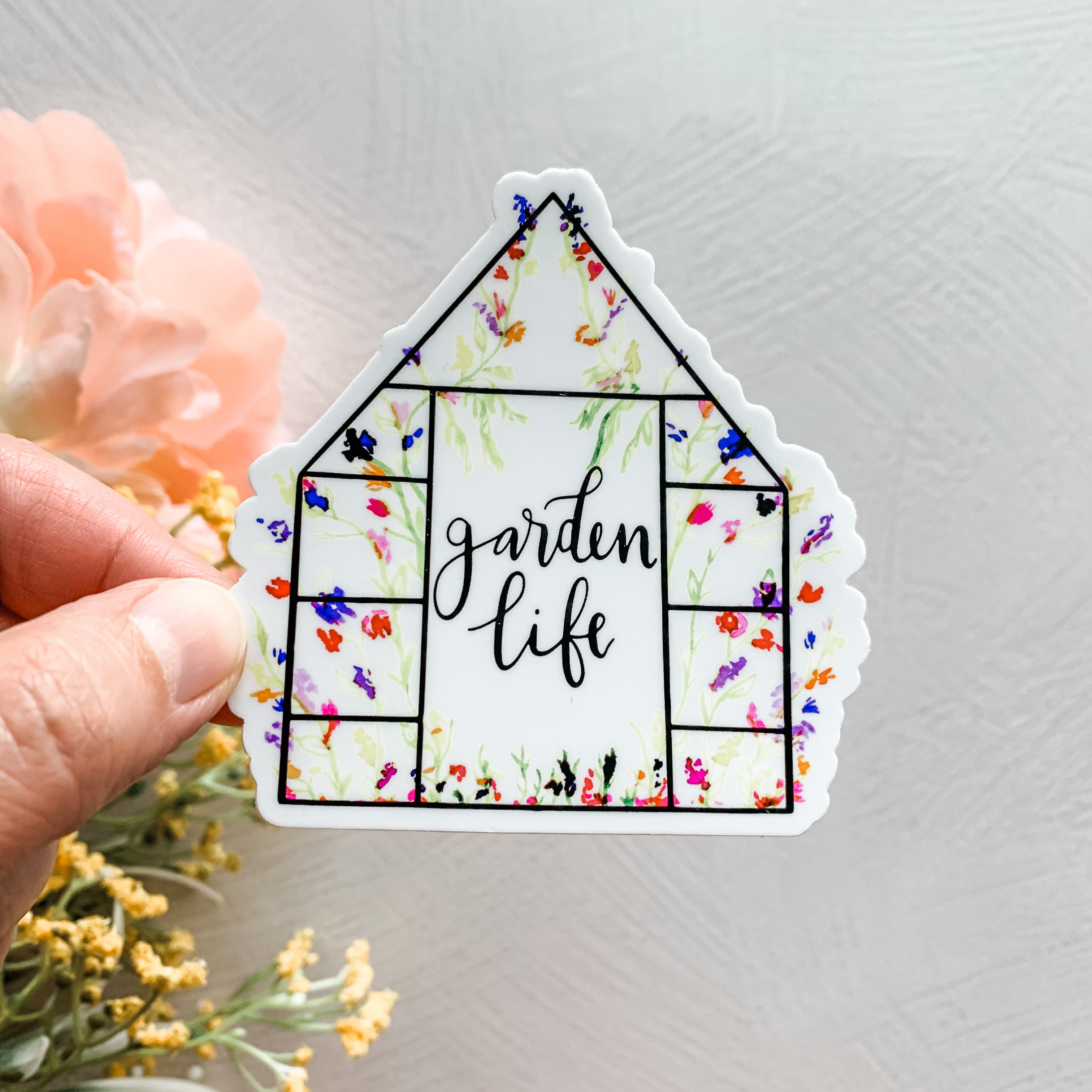 Garden Life Greenhouse Floral Sticker Decal – Wildflower Paper Company